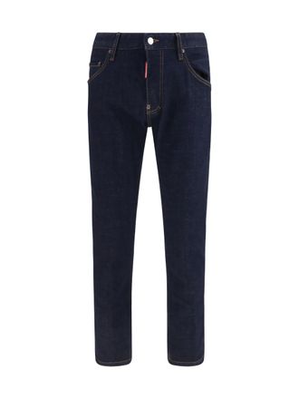 Dsquared2 Mens Jeans Slim Fit Navy Blue Cotton
