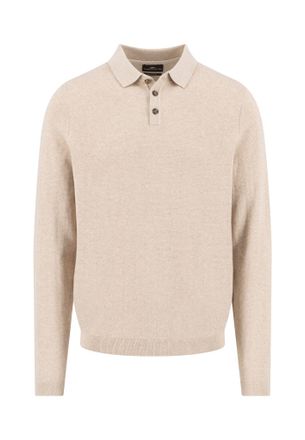 Fynch-Hatton Strick-Poloshirt aus Baumwoll-Kaschmir-Mix mit Knopfleiste Light Taupe/XL