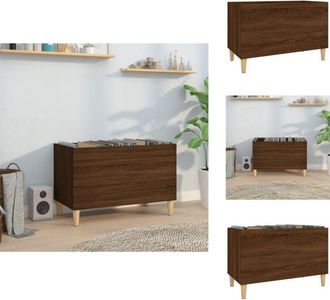 vidaXL Vidaxl - Plattenschrank Braun Eichen-Optik 74,5x38x48 cm Holzwerkstoff - Plattenspeicher - Vinylregal - Plattenspieler Zubeh&ouml;r - Holzschreibtisch