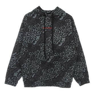 Vision Of Super Leichtes Kapuzen-Sweatshirt mit Allover-Leopardenmuster - - Sweatshirts & Hoodies - Herren - Schwarzk - XL