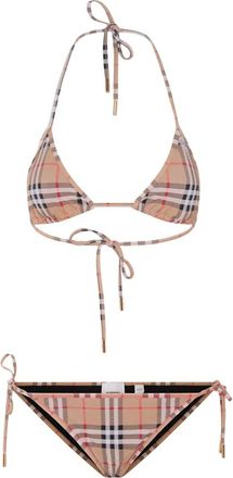 Burberry Femme, Maillots de bain, Beige, Taille: 40 FR Cobb Triangle Bikini