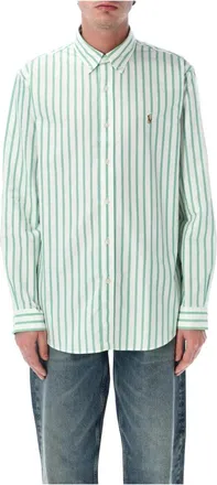 Polo Ralph Lauren Homme, Chemises, Vert, Taille: S Chemise Oxford Ray&eacute;e Coupe Ajust&eacute;e