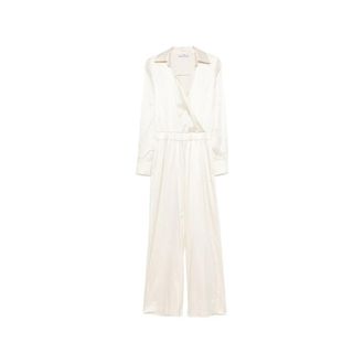 Jijil 0024 Tuta Scollo Incrocio - - Jumpsuits & Playsuits - Damen - Wei&szlig; - S