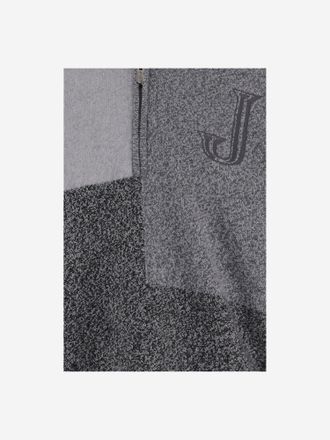 Jacquemus Half-Zip Merino Wool and Cashmere Sweater - Gray
