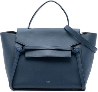 Celine Hobo Bags - Mini Grained Calfskin Belt Bag - Gr. unisize - in Blau - f&uuml;r Damen
