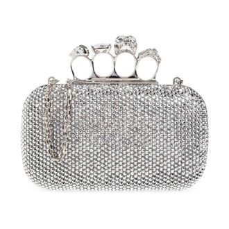 Alexander McQueen Knuckle Clutch - - Bags - Damen - Grau - ONE SIZE