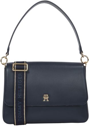 Tommy Hilfiger Damen Handtasche Tasche Henkeltasche TH Joy Shoulder Bag Blau