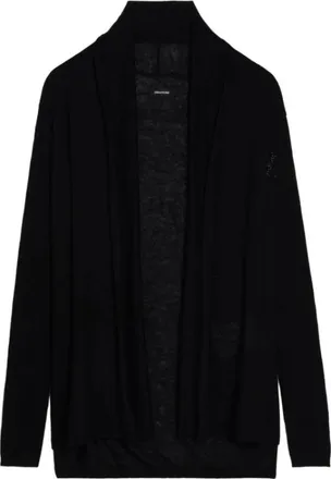 Zadig&Voltaire Femme, Pulls, Noir, Taille: 40/42 FR Robyn Cardigan