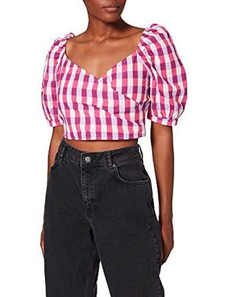 NA-KD P1018-006812 Blouse Femme -Carreaux roses. - 40 EU