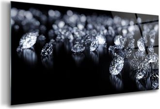 Tulup Tableau sur verre - 100 x 50 cm - Tableau mural décoratif - Verre Décorative - Pierres Précieuses