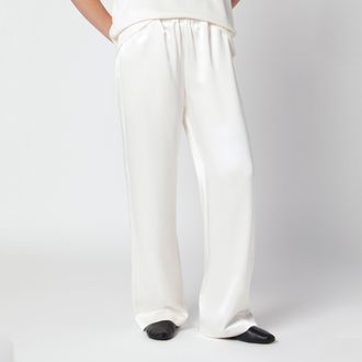 R&oacute;he Cream silk wide-leg trousers