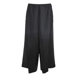 Yohji Yamamoto Damen, Hosen, Schwarzk, SGr&ouml;&szlig;e