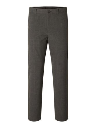 Selected SELETED HOMME Herren SLHSLIM-Robert des Flex 175 Pants NOOS Hose, Grey Melange/Checks:Grey, 32W x 34L