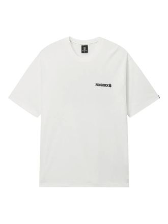 Fingercroxx t-shirt &agrave; logo imprim&eacute; - Blanc