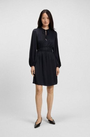HUGO BOSS Satinkleid DECLY Premium Damenmode mit Raffungen