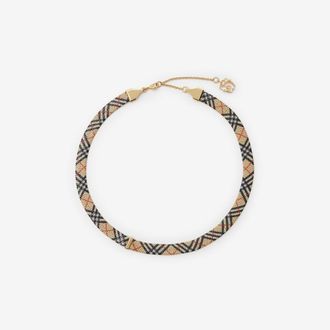 Burberry Check Print Necklace