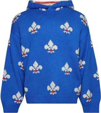 Bode hoodie Fleur-de-Lis - Bleu