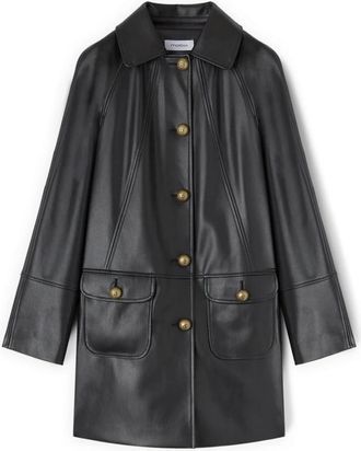 Motivi Femme, Manteaux, Noir, Taille: 44 FR Veste Longue en Tissu Enduit