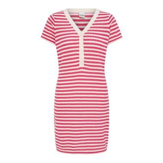 Ichi Azalea Birch Stripe Kleid - - Dresses - Damen - Rosa - M