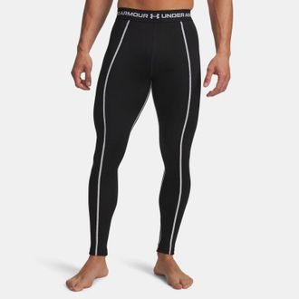 Under Armour Cold Weather Grid Leggings für Herren Schwarz / Weiß / Weiß XXL