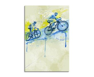 Paul Sinus Art Radsport V 90x60cm SPORTBILDER Splash Art Wandbild Aquarell Art