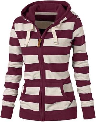 Generic Vestes &agrave; capuche &agrave; manches longues et fermeture &eacute;clair pour femme 2026, RD2., XXL