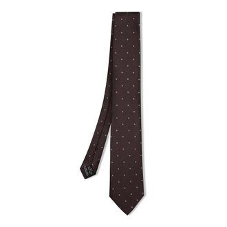 Tom Ford Seidenkrawatte mit Polka-Dots - - Accessories - Herren - Braun - ONE SIZE