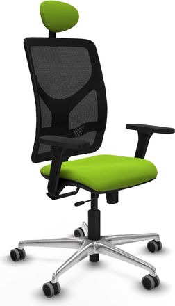 Piqueras y Crespo Stuhl f&uuml;r Sicherheitsh&uuml;tten mit 3D-Armen, h&ouml;henverstellbarer Lendenwirbelst&uuml;tze und festem Kopfteil, ausgestattet mit Syncro/Traslack und Schneidescha