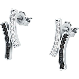 Cleor Boucles doreilles en argent 925/1000 et zircon