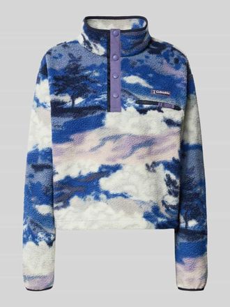 Columbia Fleeceshirt mit Stehkragen und Label-Patch Modell Helvetia II