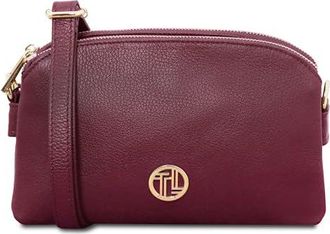 Tuscany Leather Lily - Sac Bandoulière en Cuir Souple pour femme (Bordeaux)