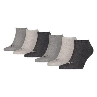 Puma Damen Herren Everyday Sneaker Socken 6 Paar, Größe:39-42, Artikel:-002 grey combo