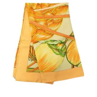 Herm&egrave;s Pre-owned Foulard Jardin Cr&eacute;ole Herm&egrave;s - Femme - Pre-owned - Orange - Taille: ONE Size