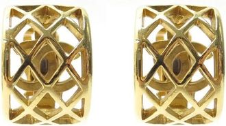 Chanel Ohrringe - VINTAGE CHANEL CAGE CC LOGO OHRRINGE IN GOLDENEN G - Gr. unisize - in Gold - f&uuml;r Damen