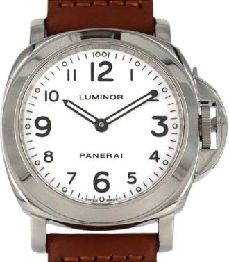 Officine Panerai Panerai Pre-owned - Pre-owned Luminor Base Stainless Steel Automatic - Femme - Pre-owned - Blanc - Taille: ONE Size