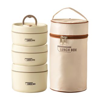 Generico Thermisch: Lunchbox mit W&auml;rmespeicherung, wiederverwendbarer, tragbarer Mahlzeiten-Organizer, ger&auml;umiger Aufbewahrungsbeh&auml;lter f&uuml;r Lebensmittel, lange