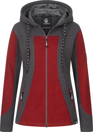 Rock Creek Damen Jacke Fleecejacke &Uuml;bergangsjacke Windbreaker Fleece Jacken Outdoorjacke Stehkragen Damenjacke Melange Fleecejacke Sweatjacke Pullover D-504 Rot 