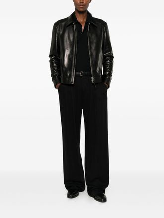 Tom Ford Mens Jacket Lambskin Black