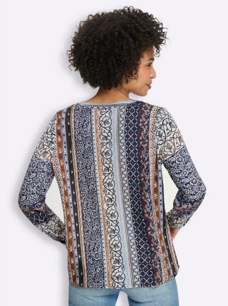 Heine Klassische Bluse Druckbluse Langarm