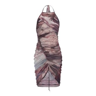 Balmain Femme, Robes, Multicolore, Taille: 40 FR Robe Tulle Imprim&eacute; Pastel
