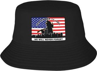 Generic Chapeau De Godet 911 343 Comm&eacute;moration des Pompiers Tomb&eacute;s Au Combat Chapeau De P&ecirc;che &Agrave; Large Bord &Eacute;t&eacute; Bonnet De Soleil, pour Le Camping, La Randonn&eacute;e