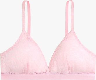 Tommy Hilfiger Soutien-gorge triangle &agrave; dentelle et motif l&eacute;opard