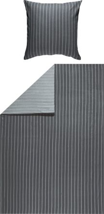 Looks by Wolfgang Joop Looks by Wolfgang Joop Bettw&auml;sche Mako-Satin anthrazit-Silber Gr&ouml;&szlig;e 1x 155x220 cm + 1x 80x80 cm