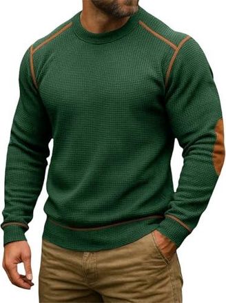 Generic DENGJIAMY - Sweat-shirt à col rond pour homme, tendance, vintage, manches longues, classique, décontracté, automne, grande taille, pull tendance pour 