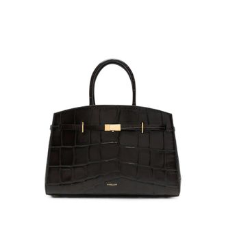 DeMellier Midi Hudson Croc-effect Leather Tote Bag