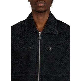 Casablanca Veste &agrave; monogramme en denim de coton