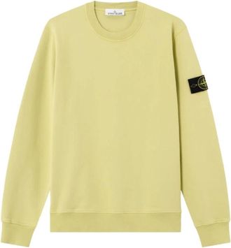 Stone Island Homme, Sweatshirts et sweats &agrave; capuche, Vert, Taille: M Cotton Fleece Crewneck SweaT-shirt