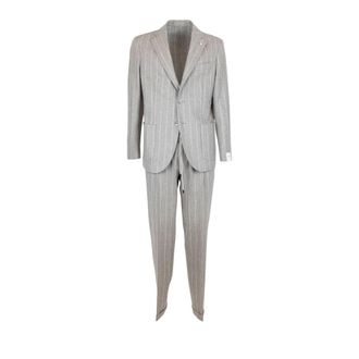 Lubiam Einknopf Sakko - - Suits - Herren - Grau - XL