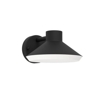 Eglo LED Wandlampe au&szlig;en Ninnarella, Au&szlig;enbeleuchtung Hauswand, Au&szlig;enleuchte Down Light, Au&szlig;enwandleuchte aus Metall in Schwarz und Kunststoff in Wei&szlig;, Wan