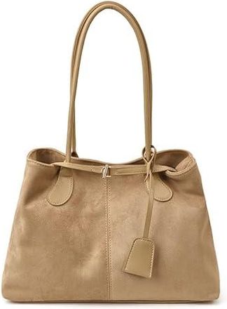 Generic Sac &agrave; main en daim synth&eacute;tique avec poign&eacute;e sur le dessus, couleur unie, grandes poches sous les bras, l&eacute;ger, pour femmes, voyage, shopping, travail, 